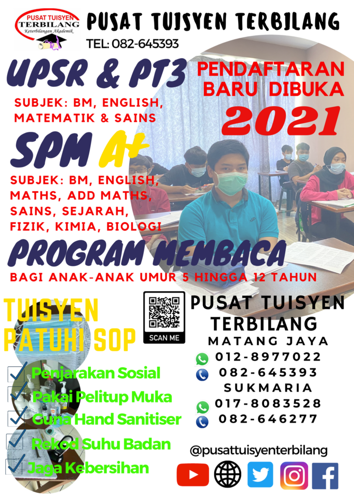 Pendaftaran Baru Tuisyen 2021 Kini di Buka – TERBILANG ACADEMY SARAWAK